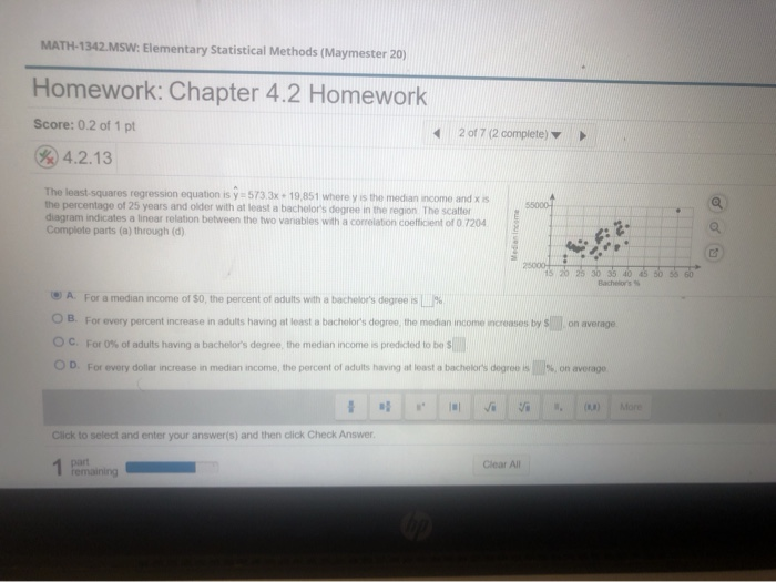 Solved MATH-1342.MSW: Elementary Statistical Methods | Chegg.com