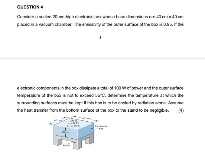 Solved Consider a sealed 20-cm-high electronic box whose | Chegg.com