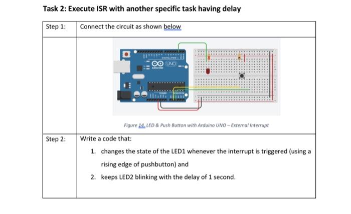 Solved Task 2: Execute ISR with another specific task having | Chegg.com