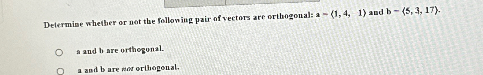 Solved Determine whether or not the following pair of | Chegg.com
