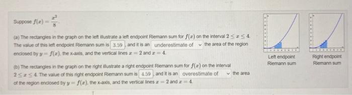Solved Suppose f(x)=8x2 (a) The rectangles in the graph on | Chegg.com