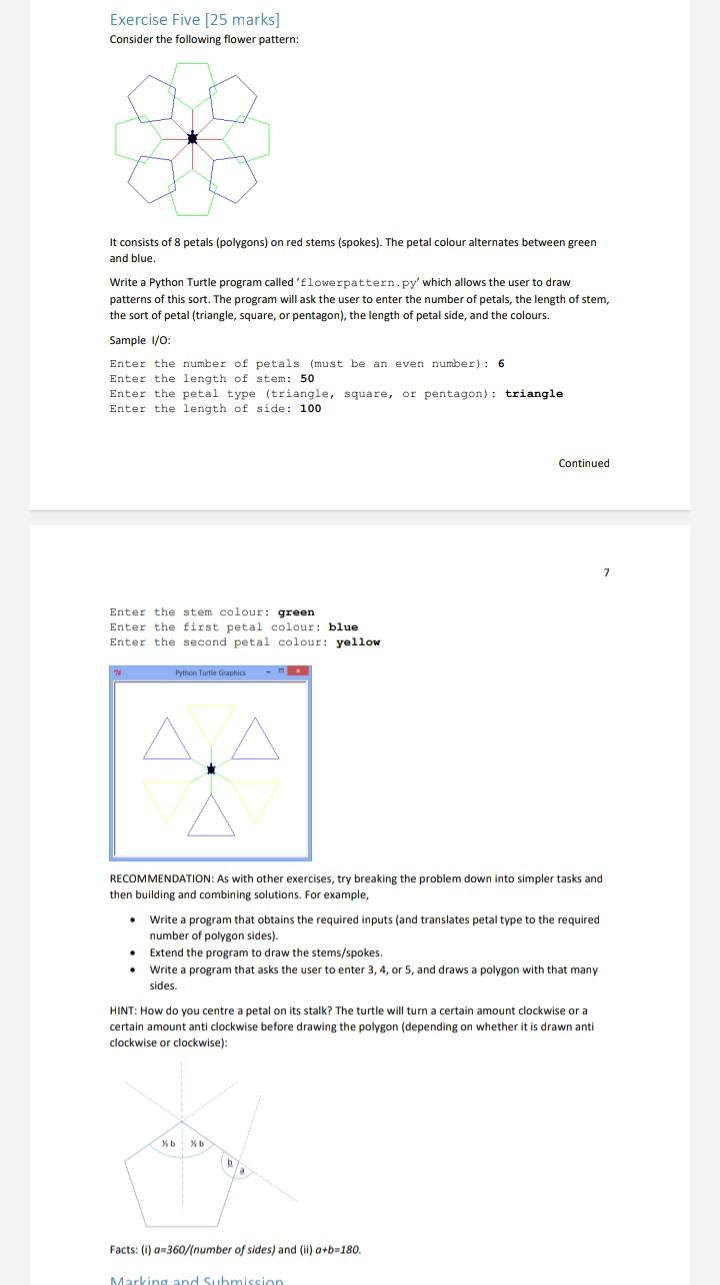 Solved write a python turtle program which asks a user to | Chegg.com