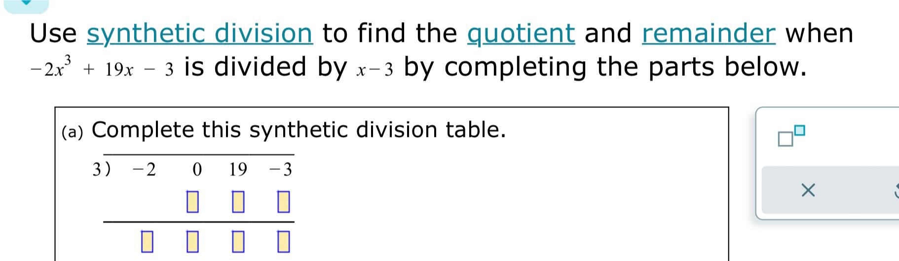 Solved Use synthetic division to find the quotient and | Chegg.com