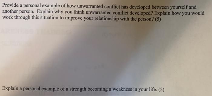 Solved Strength Deployment Inventory What is your | Chegg.com
