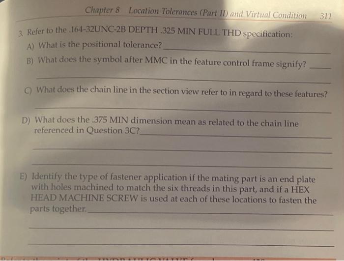 Solved C) What does the chain line in the section view refer | Chegg.com