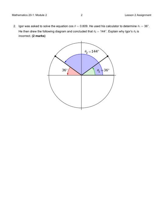 Solved Solving Linear Trigonometric Equations 1 For Each Of