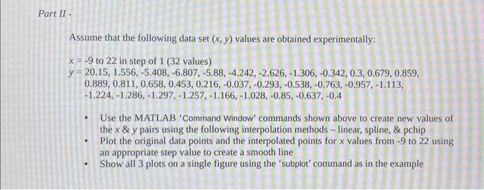 Solved Assume that the following data set (x,y) values are | Chegg.com