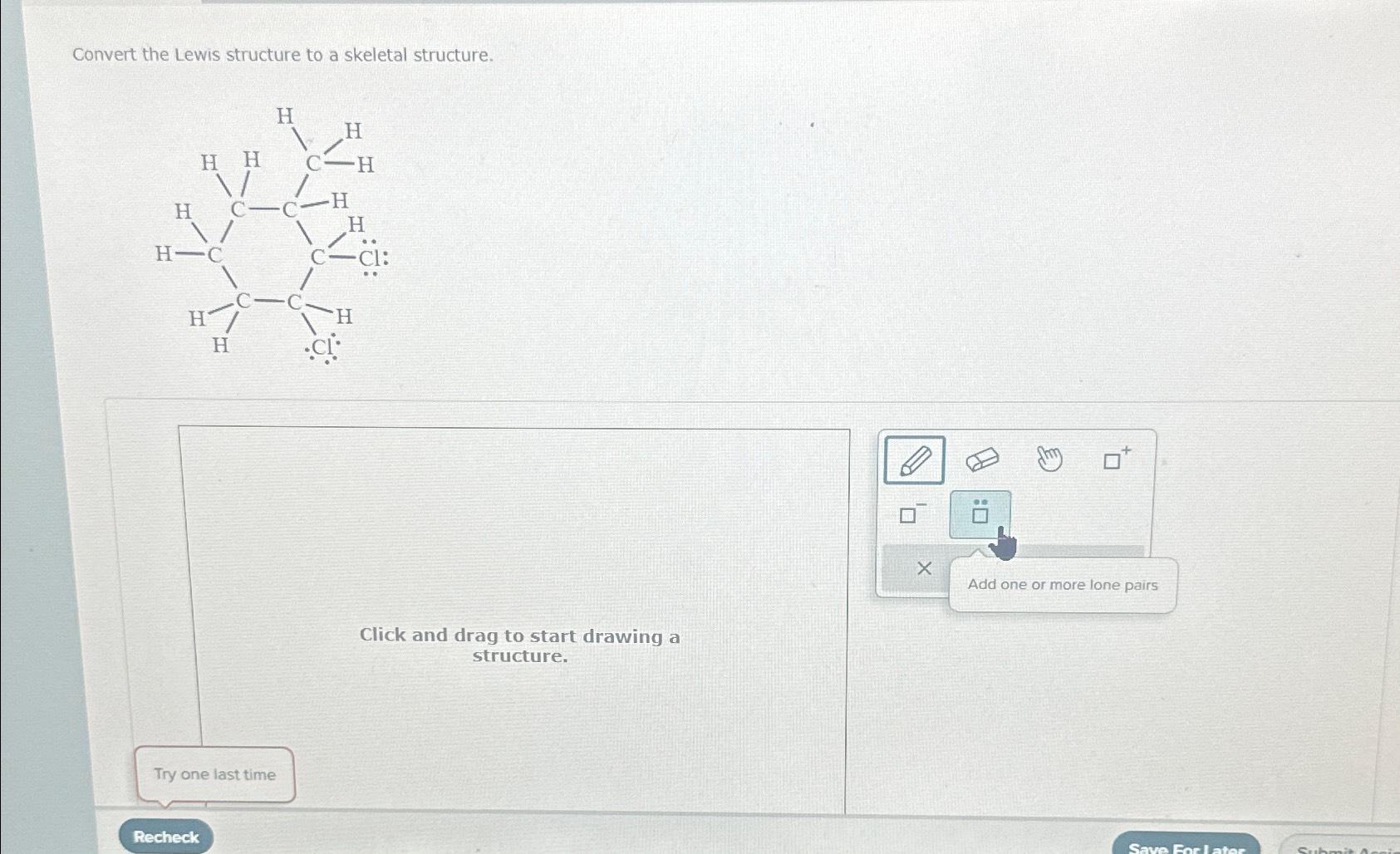 Solved Convert the Lewis structure to a skeletal structure. | Chegg.com