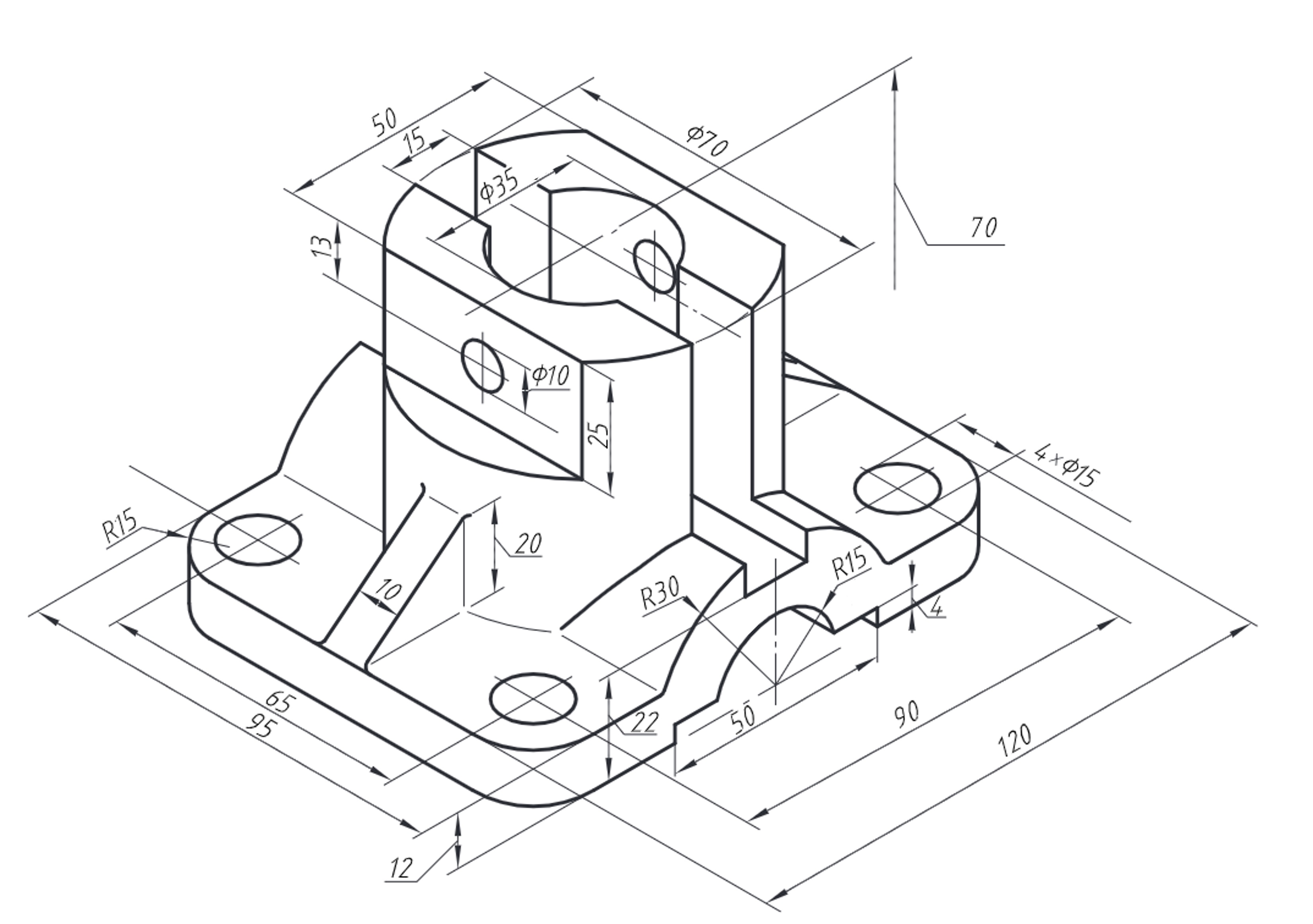 Solved draw one full section view, one half section view, | Chegg.com
