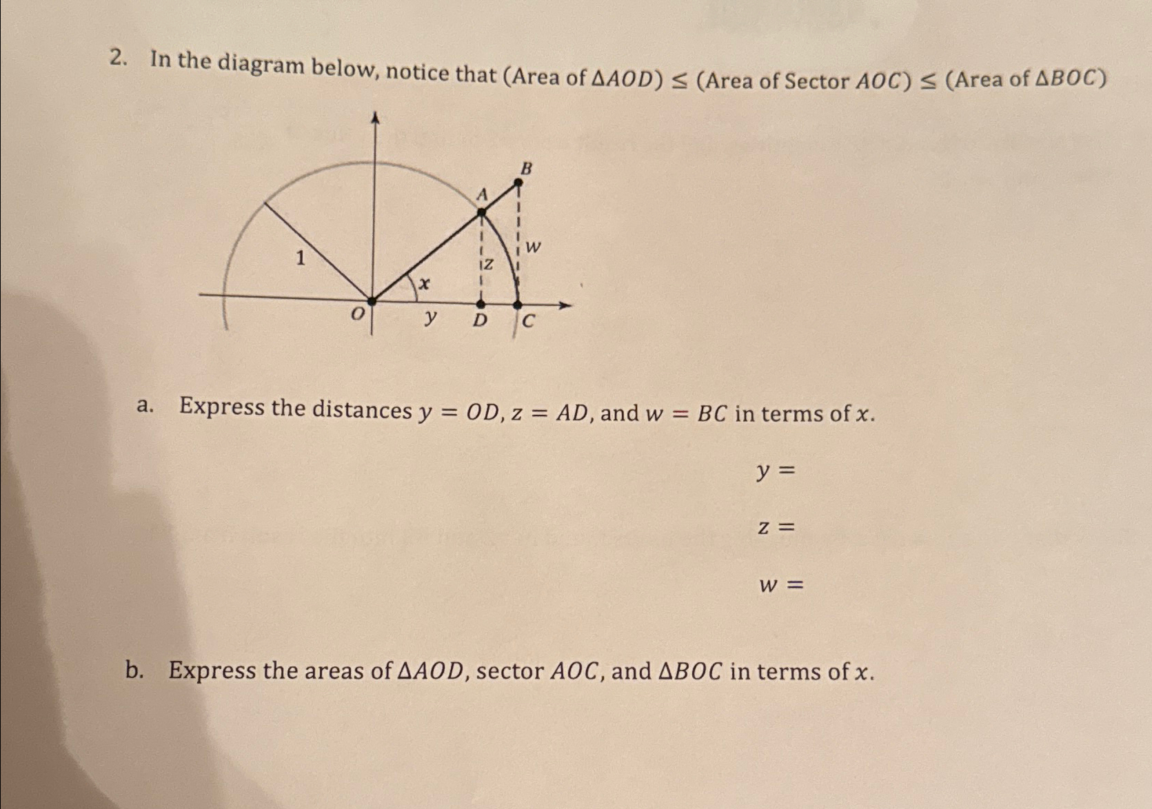Solved In the diagram below, notice that (Area of | Chegg.com