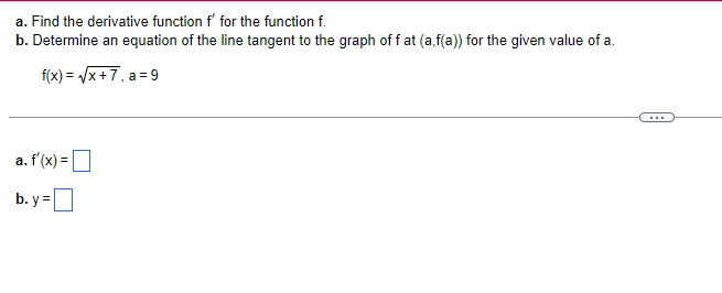 Solved a. ﻿Find the derivative function f' ﻿for the function | Chegg.com