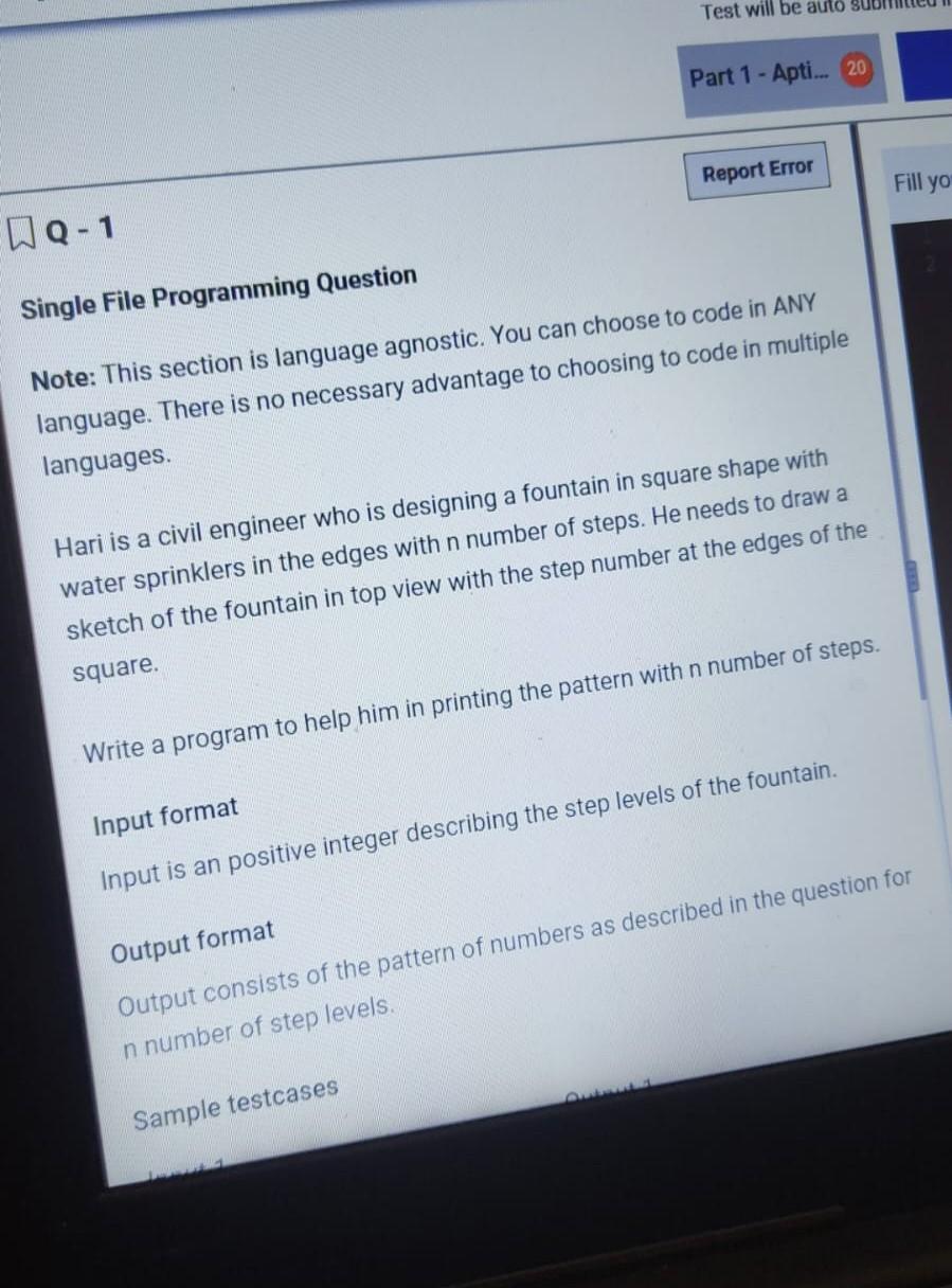 Solved ingle File Programming Question Note: This section is | Chegg.com