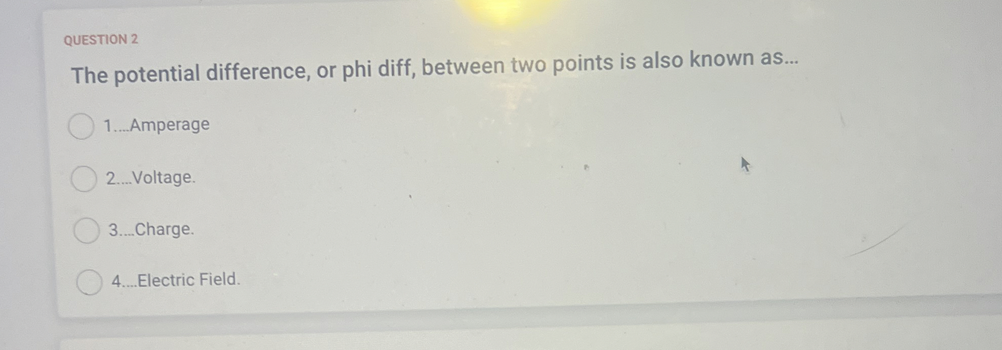Solved QUESTION 2The potential difference, or phi diff, | Chegg.com