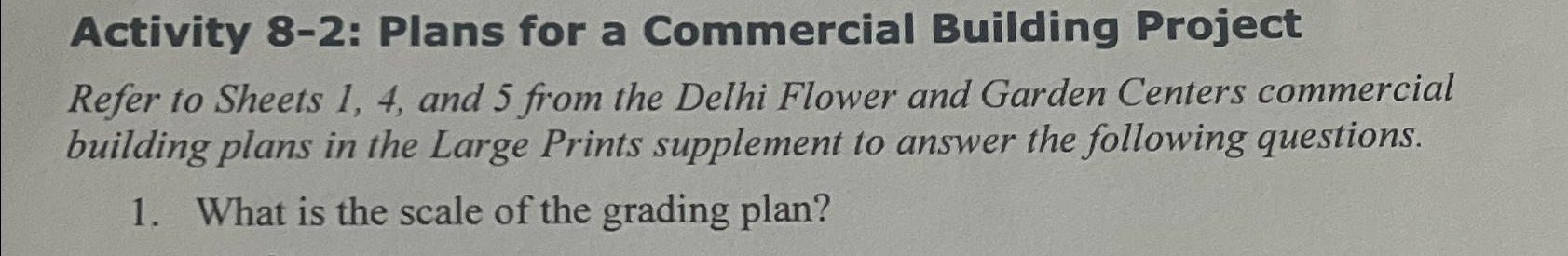 Solved Activity 8-2: Plans for a Commercial Building | Chegg.com