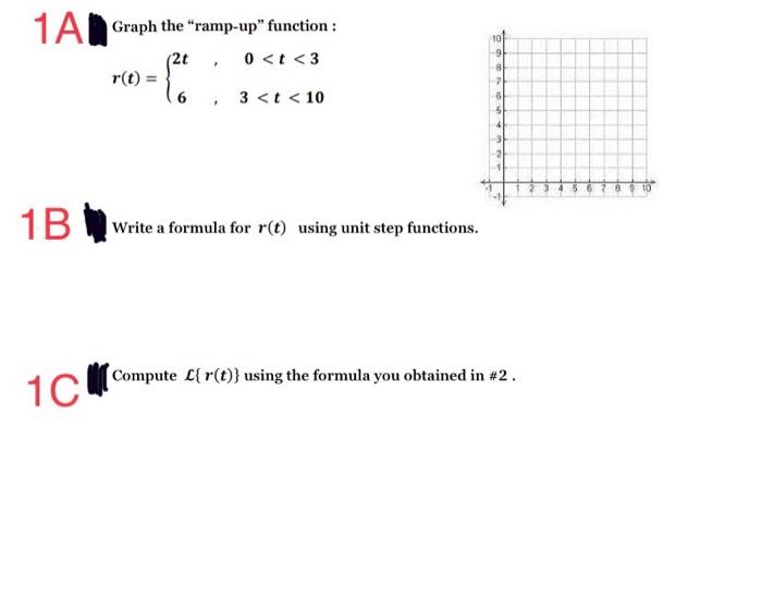 Solved 1 All Graph the “ramp-up" function : "" : (2t 0 | Chegg.com