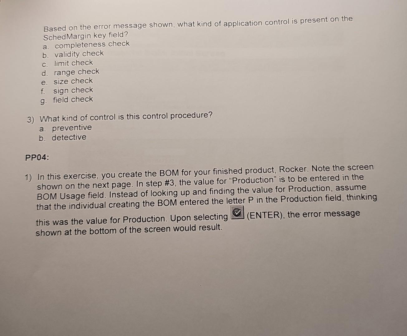 Solved PP02: 1) In this exercise, you create MRP views for | Chegg.com