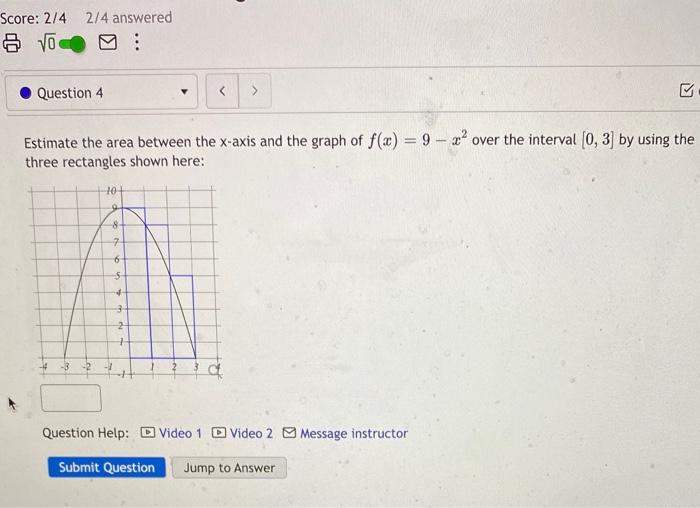 Solved Estimate the area between the x-axis and the graph of | Chegg.com