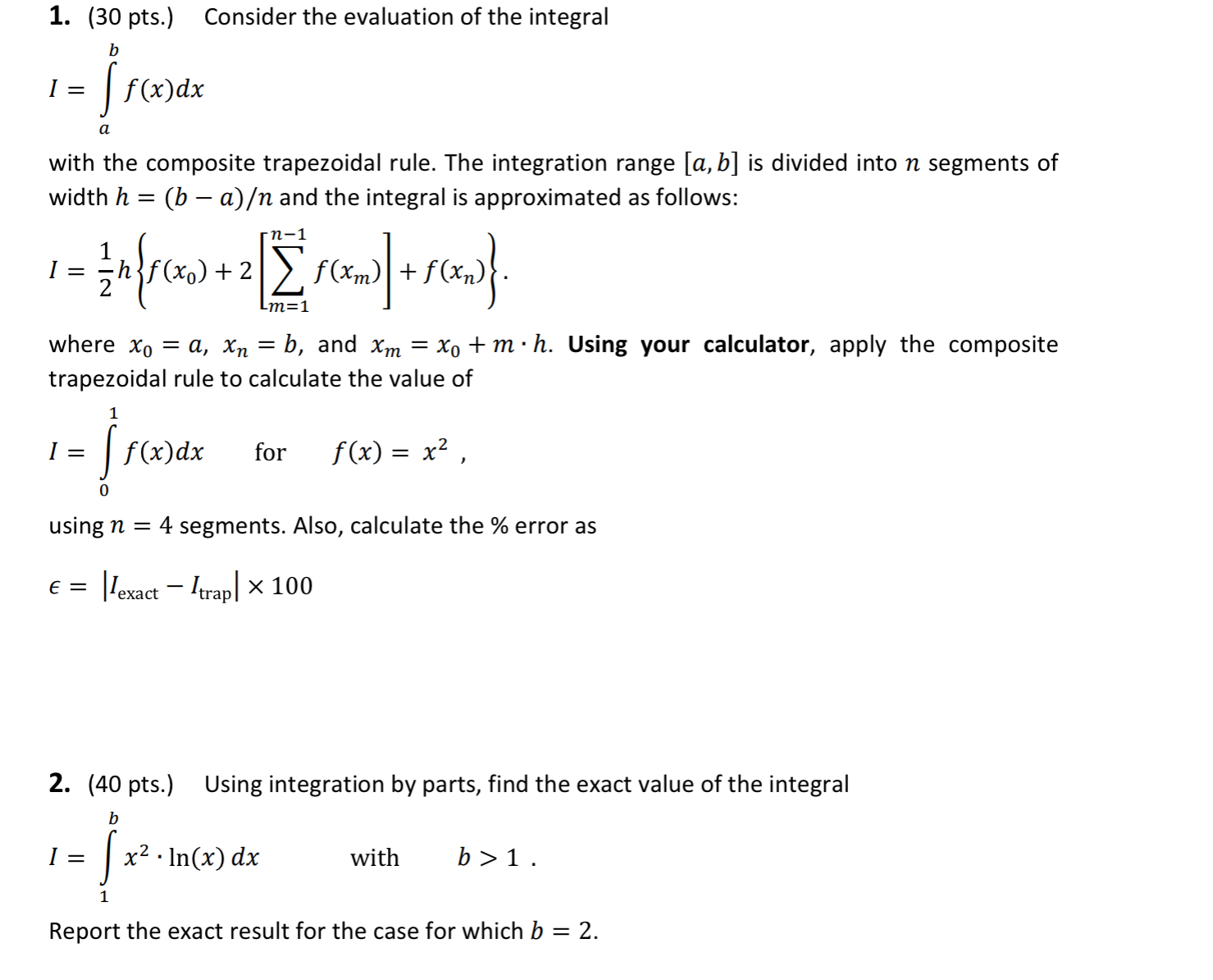 Solved ( 30 ﻿pts.) ﻿Consider the evaluation of the | Chegg.com