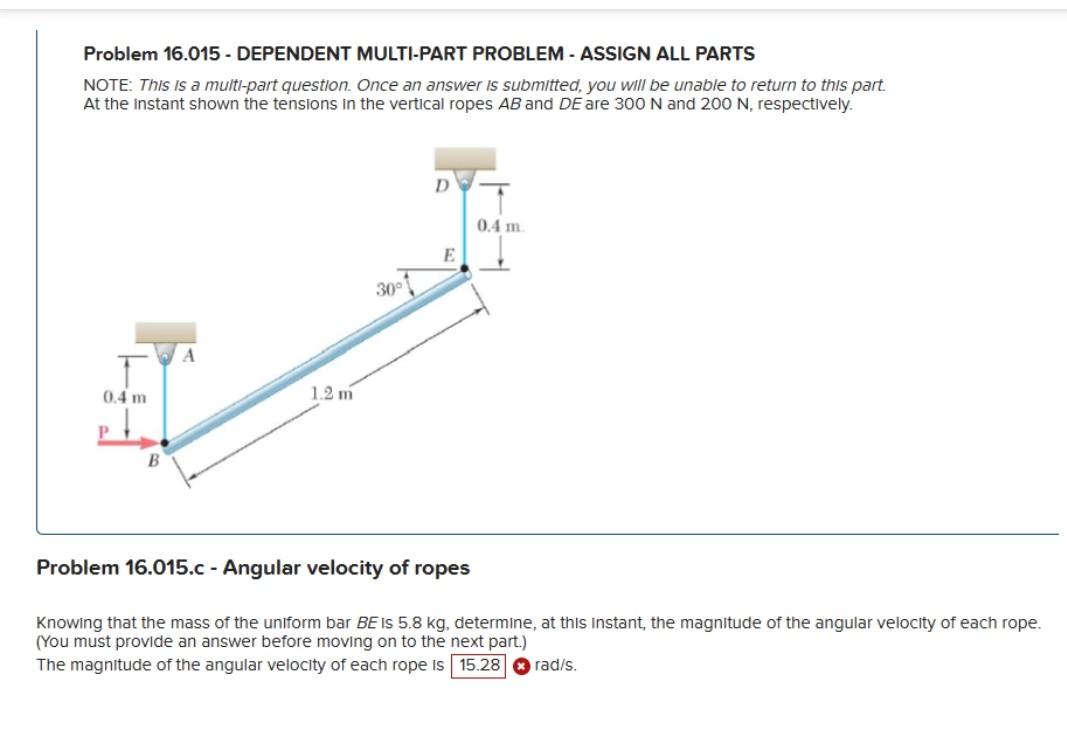 Solved Problem 16.015 - DEPENDENT MULTI-PART PROBLEM - | Chegg.com Solved Problem 16.015 - DEPENDENT MULTI-PART PROBLEM - | Chegg.com