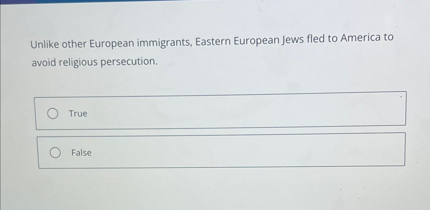 Solved Unlike other European immigrants, Eastern European | Chegg.com