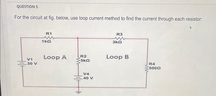Solved For The Circuit At Fig Below Use Loop Current 0368