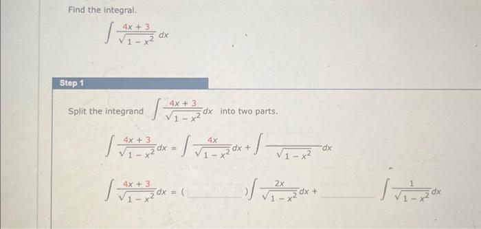 Solved Find the integral. \\[ \\int \\frac{4 | Chegg.com