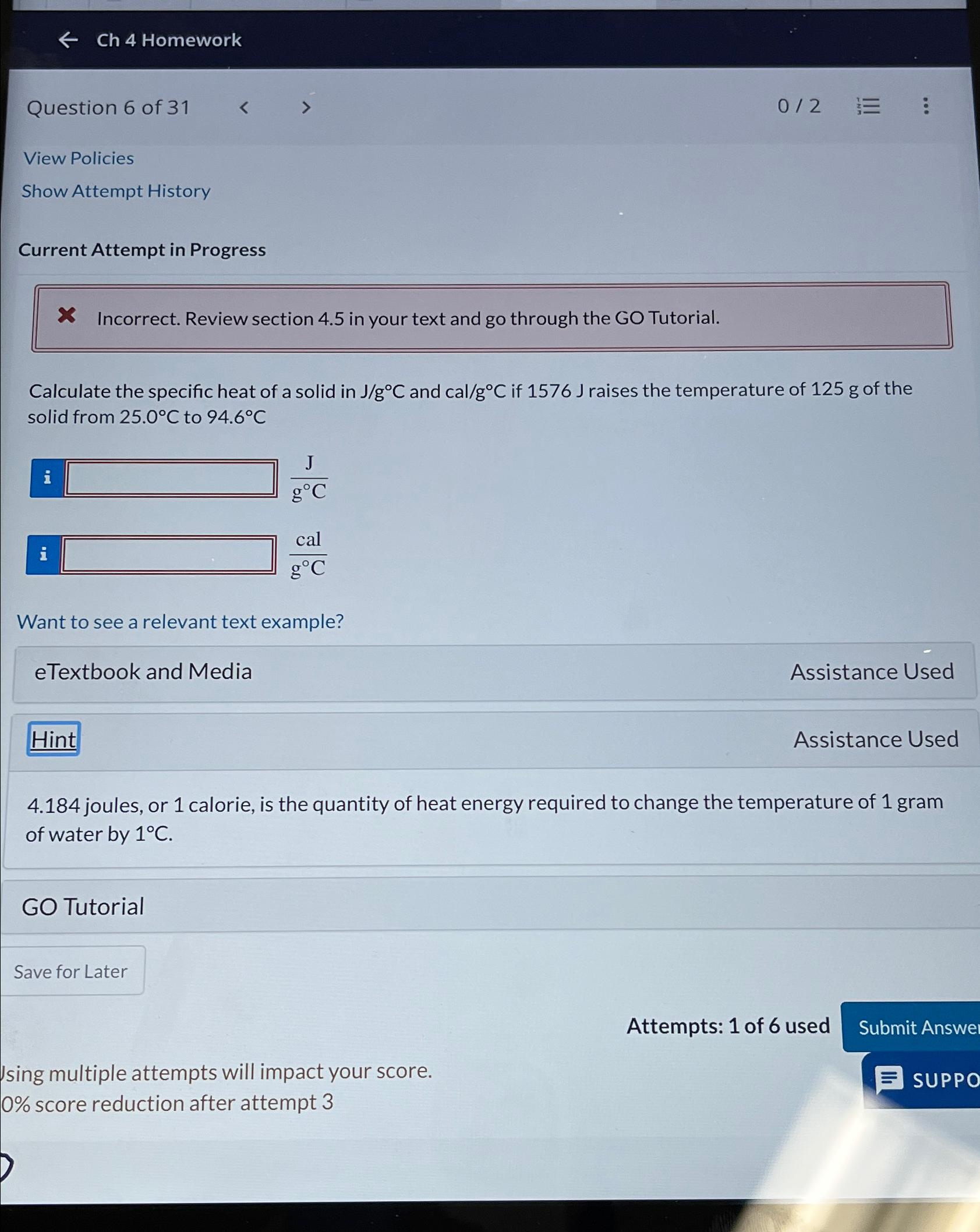 Solved Ch 4 ﻿HomeworkQuestion 6 ﻿of 3102View PoliciesShow | Chegg.com