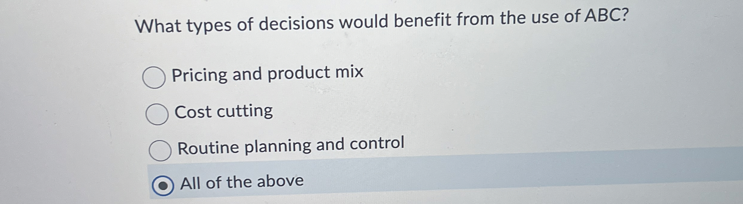 Solved What types of decisions would benefit from the use of | Chegg.com