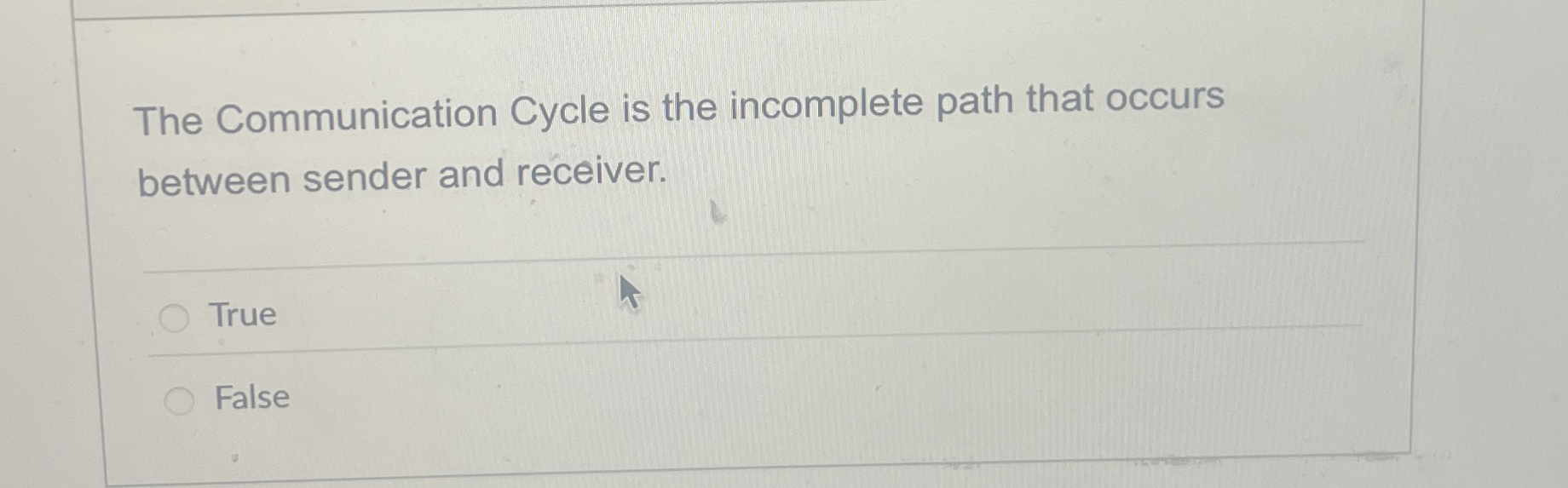 Solved The Communication Cycle is the incomplete path that | Chegg.com