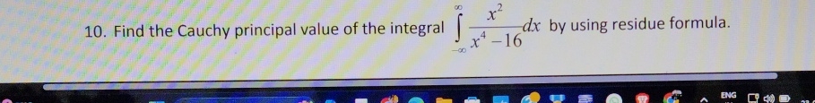 Solved Find the Cauchy principal value of the integral | Chegg.com