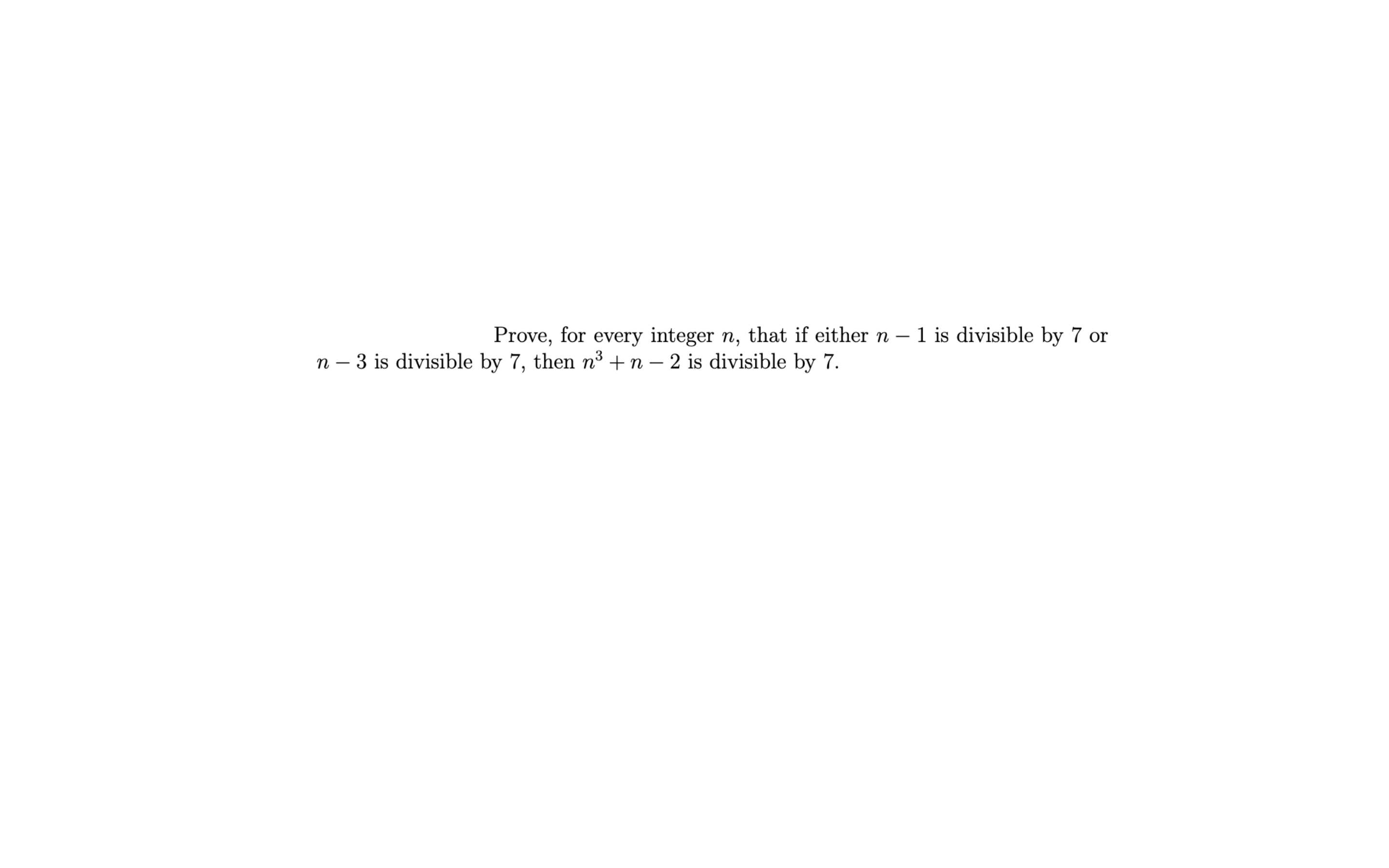 Solved Prove, for every integer n, that if either n-1 is | Chegg.com Solved Prove, for every integer n, that if either n-1 is | Chegg.com