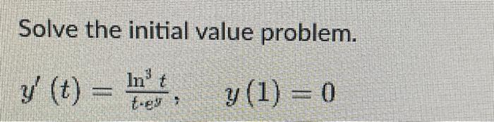 Solved Solve the initial value problem. | Chegg.com