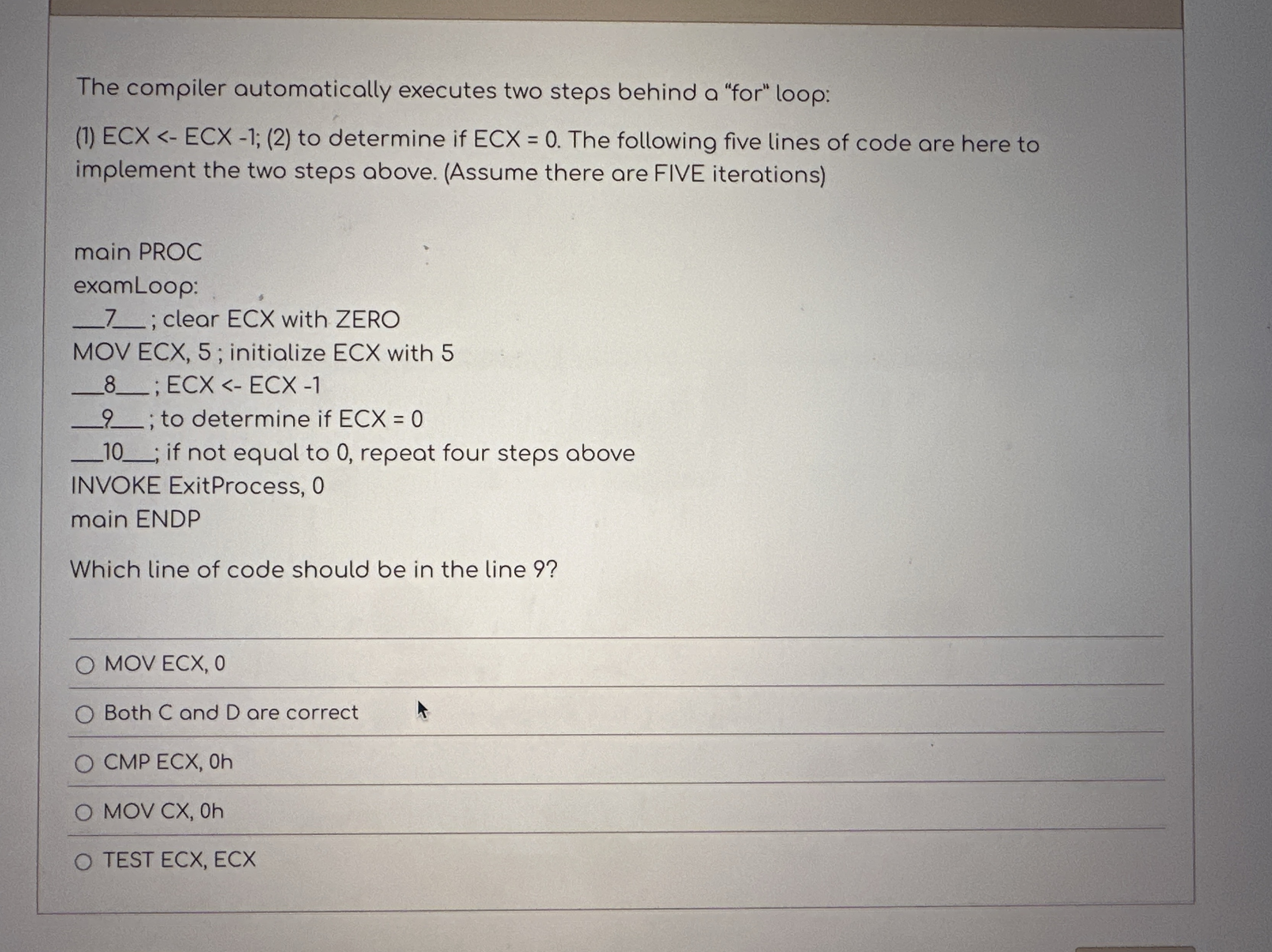 Solved The compiler automatically executes two steps behind | Chegg.com