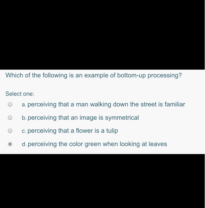 Solved Which of the following is an example of bottom-up | Chegg.com