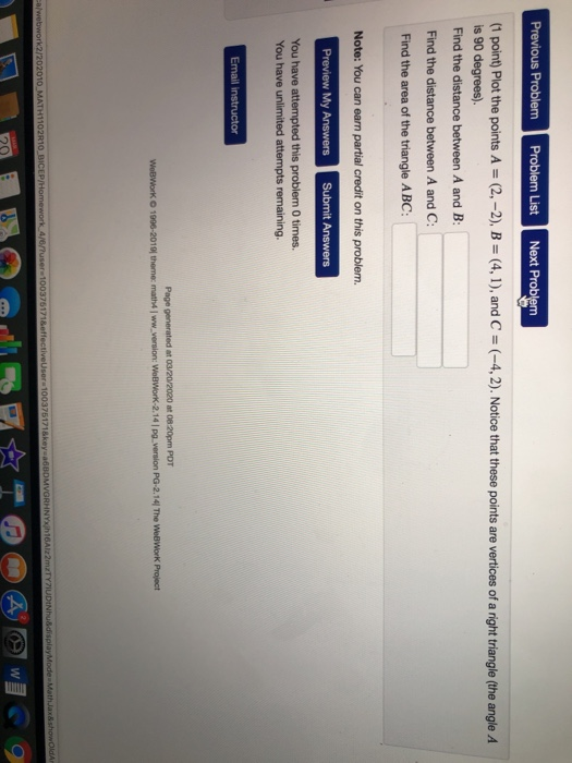 Solved Previous Problem Problem List Next Problem (1 point) | Chegg.com