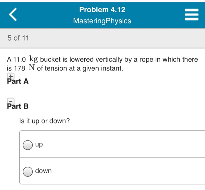 Solved: Problem 4.12 MasteringPhysics 5 Of 11 A 11.0 Kg Bu... | Chegg.com