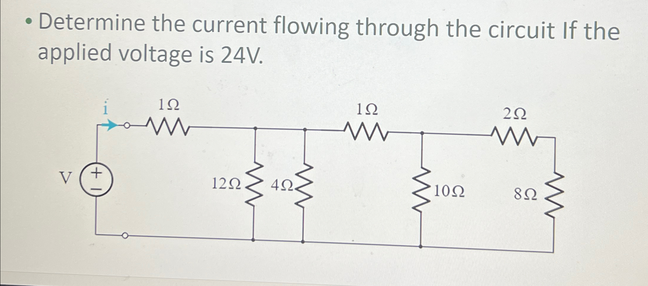 Solved Determine the current flowing through the circuit If | Chegg.com