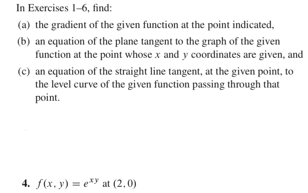 In Exercises 1-6, ﻿find:(a) ﻿the gradient of the | Chegg.com
