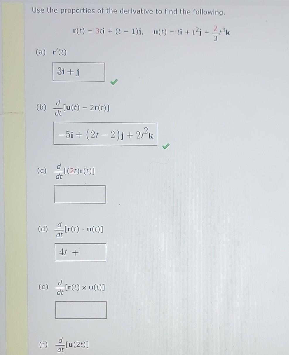 Solved Use the properties of the derivative to find the | Chegg.com