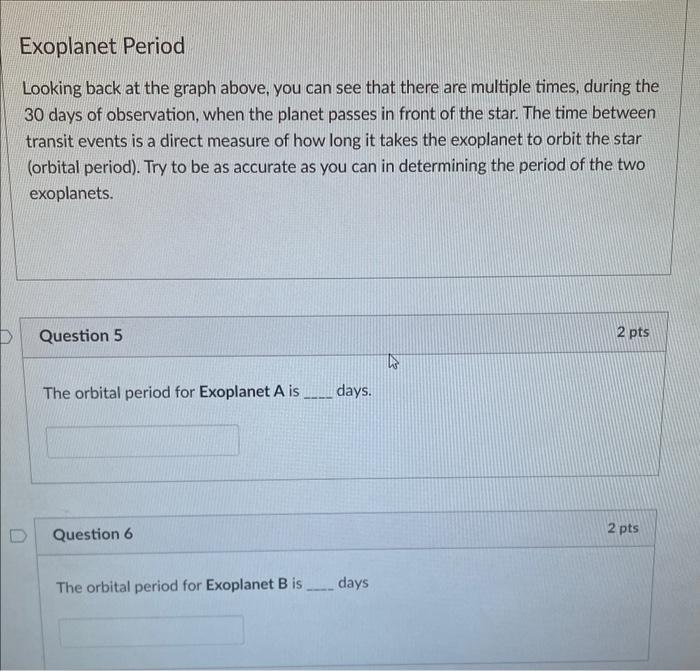 Exoplanet Period Looking back at the graph above, you | Chegg.com