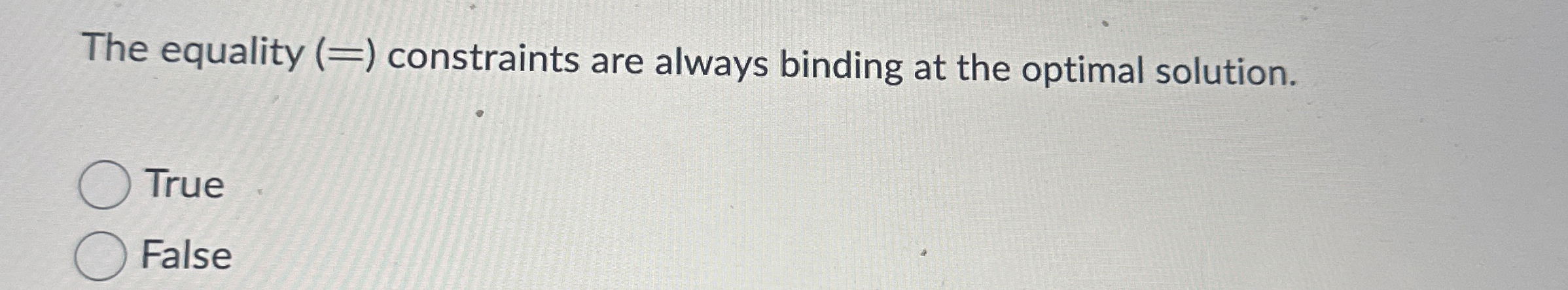 Solved The equality )=>( ﻿constraints are always binding at | Chegg.com