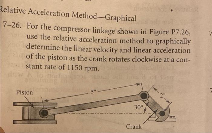 Solved Relative Acceleration Method-Graphical 7–26. For the | Chegg.com