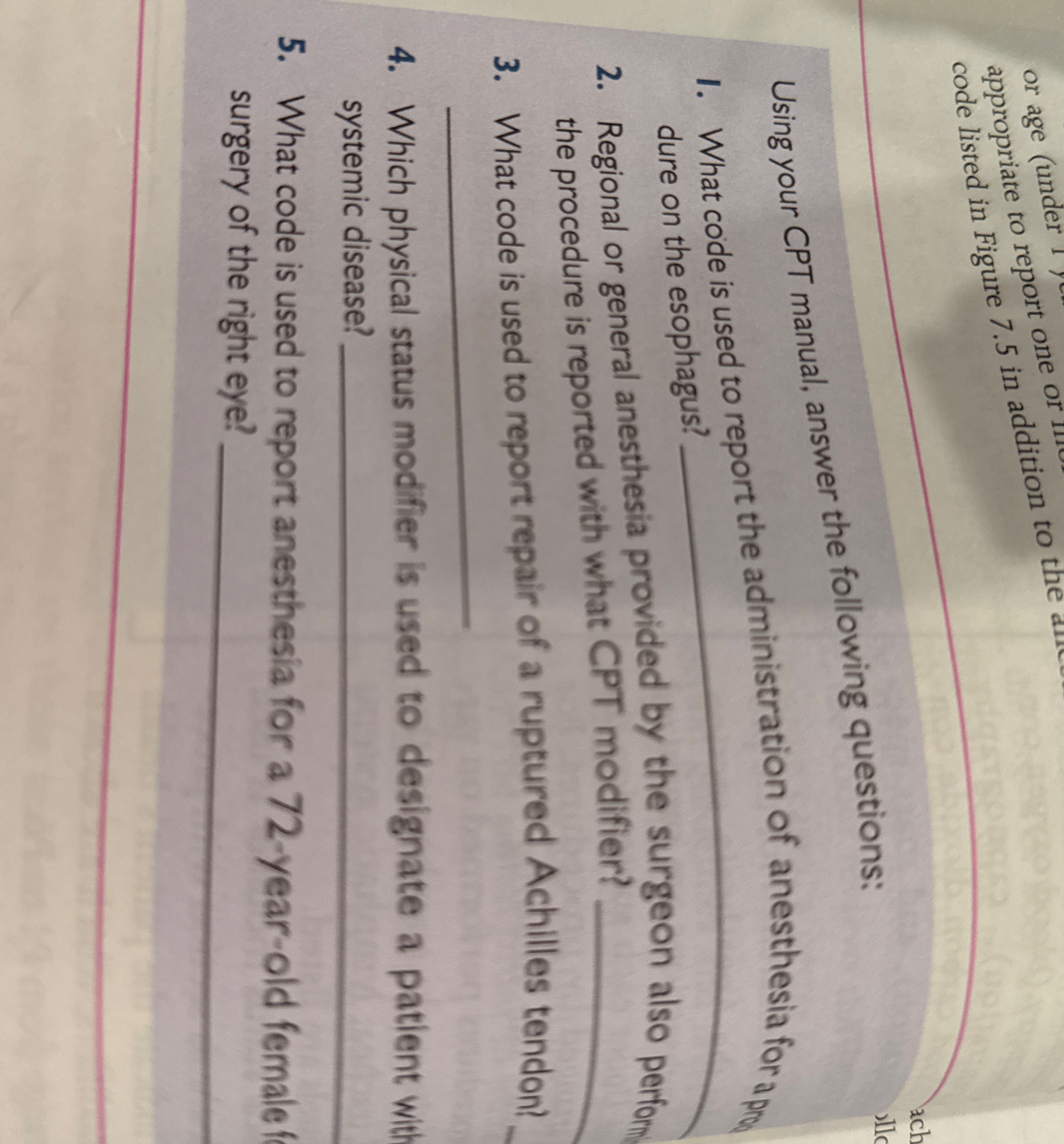 Solved appropriate to code listed in FigureUsing your CPT | Chegg.com