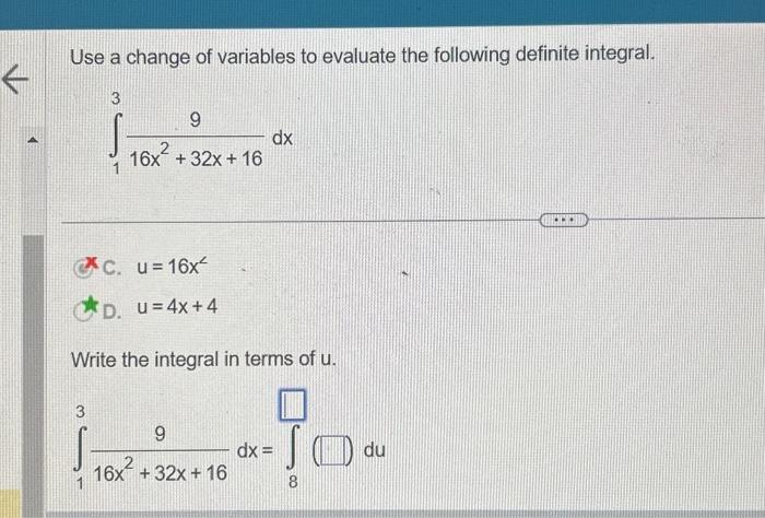 Solved Use a change of variables to evaluate the following | Chegg.com