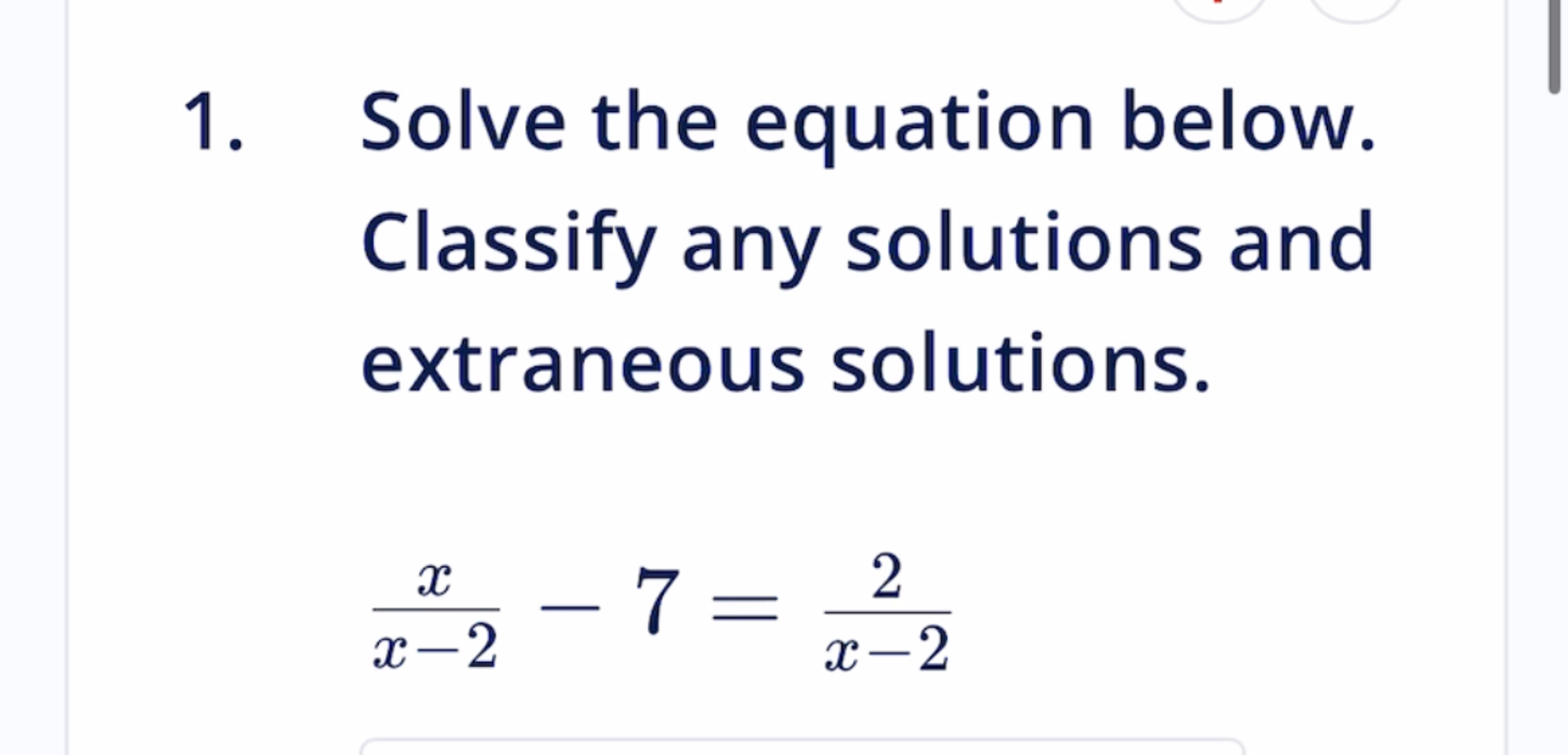 Solved Solve the equation below.Classify any solutions | Chegg.com