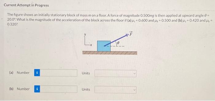 [Solved]: The figure shows an initially stationary block of