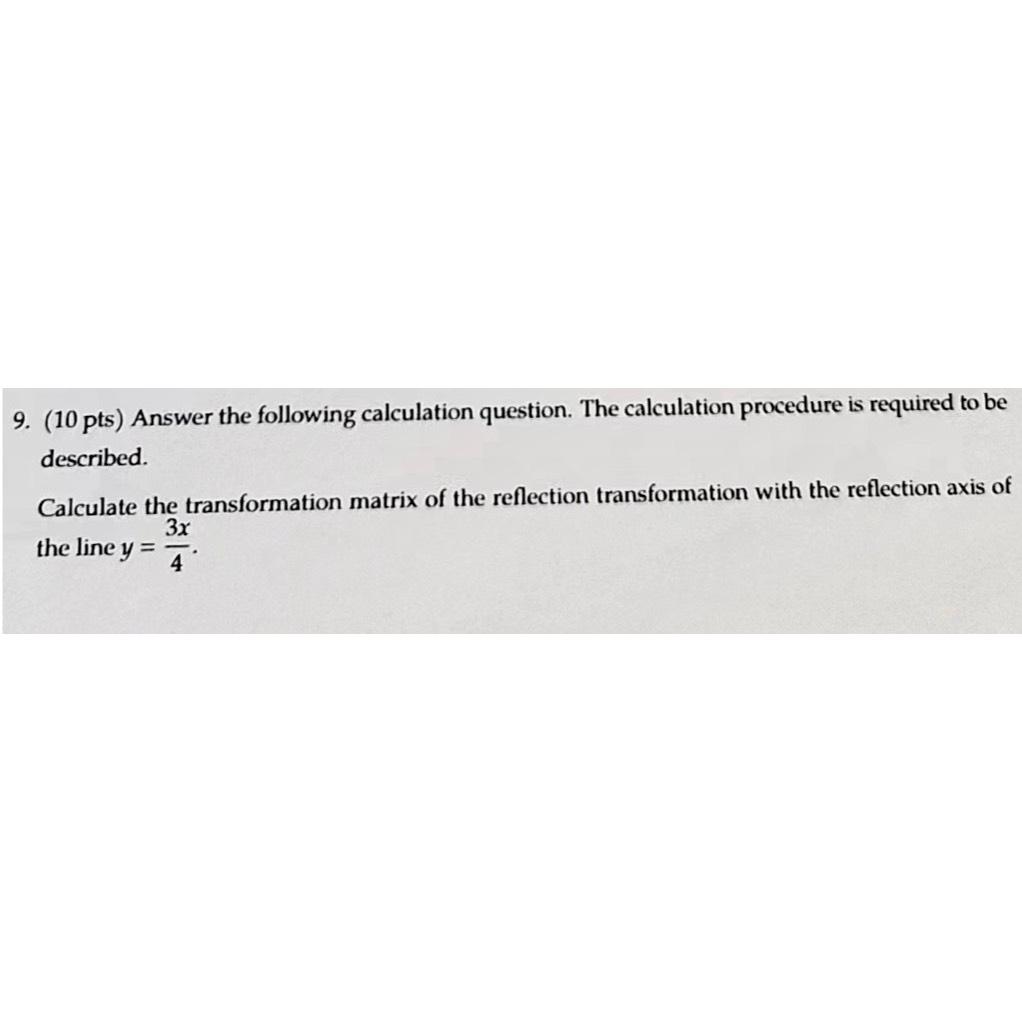 Solved (10 ﻿pts) ﻿Answer the following calculation question. | Chegg.com