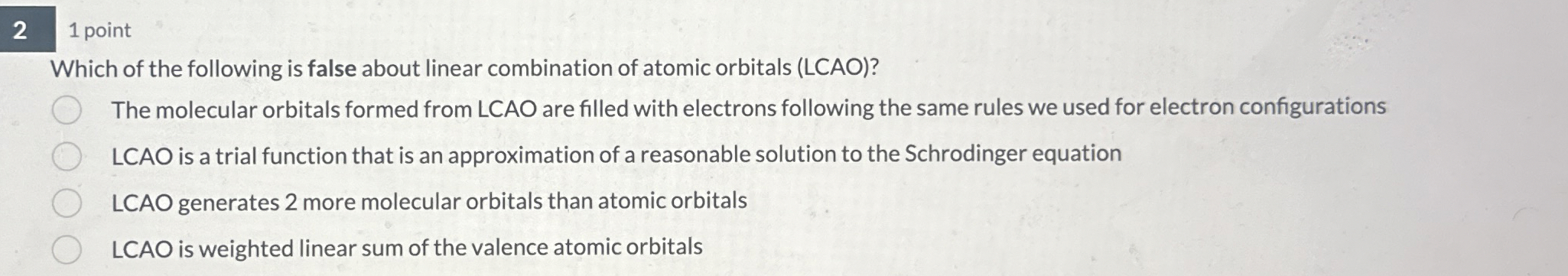 Solved 21 ﻿pointWhich of the following is false about linear | Chegg.com