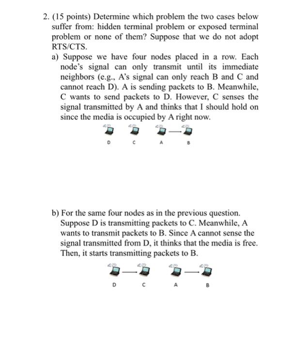 Solved 2 15 Points Determine Which Problem The Two Cases