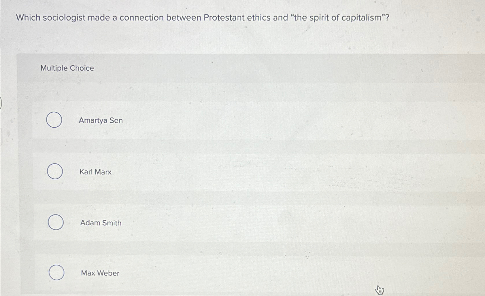 Solved Which sociologist made a connection between | Chegg.com